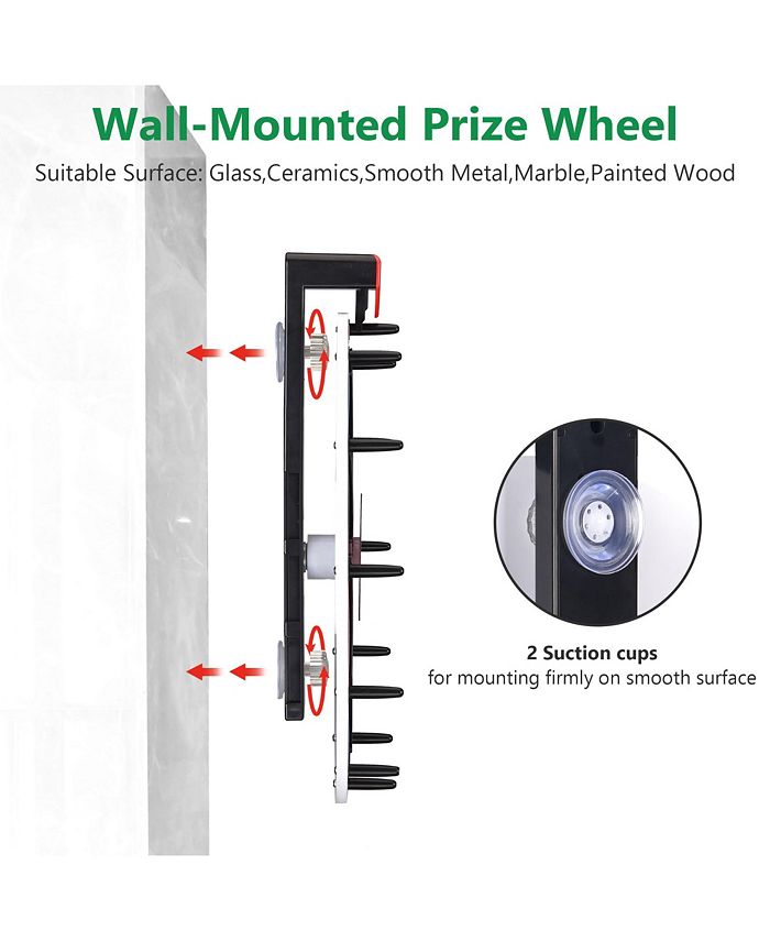 WinSpin 15" Wall Mounted Spinning Prize Wheel 12 Slot Dry Erase ...
