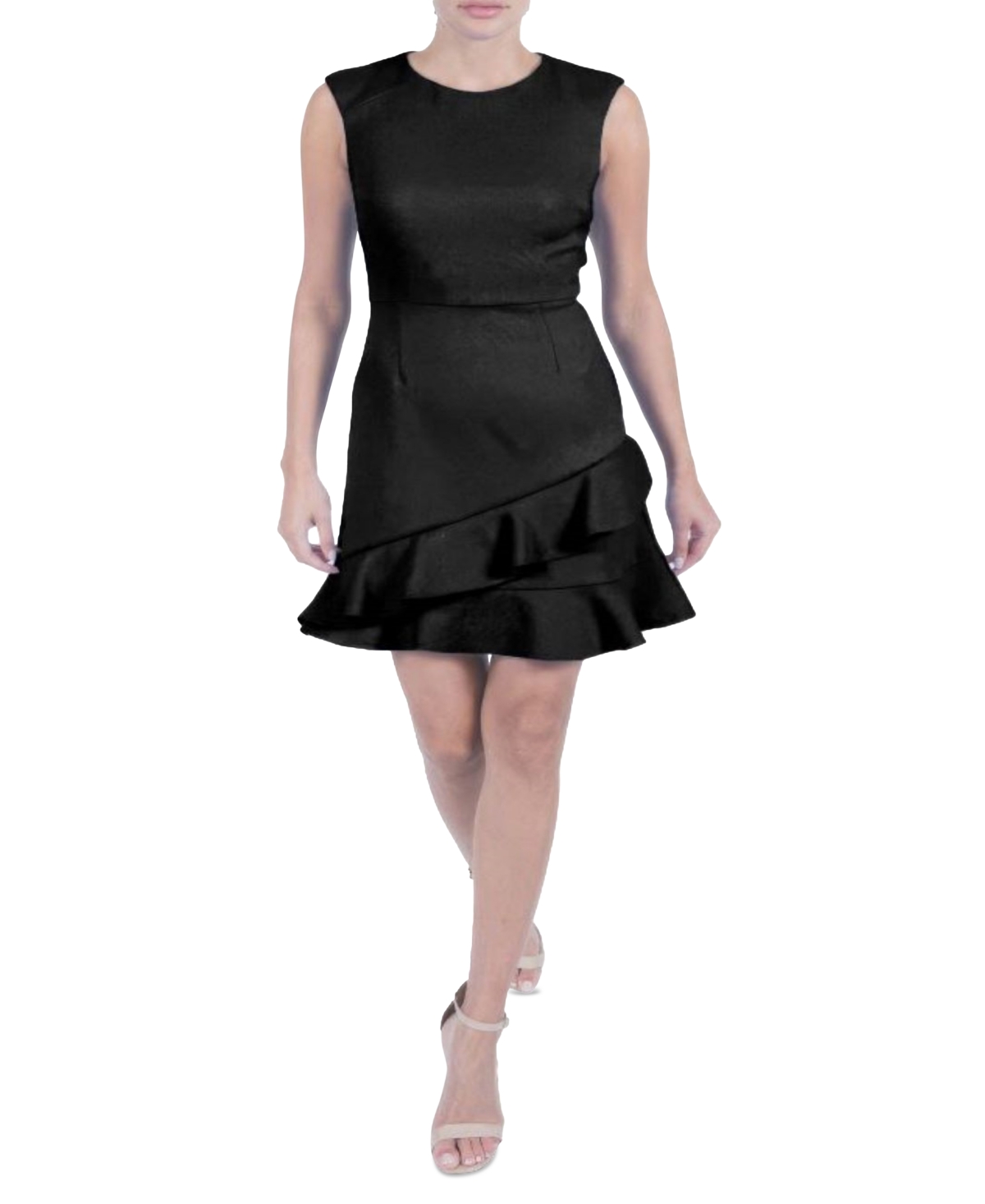 Click here for Julia Jordan Womens Ruffled Cocktail Dress - Black prices