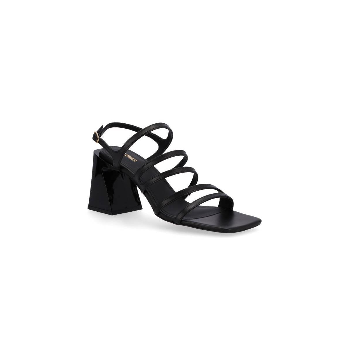 Click here for Alohas Womens Aubrey Leather Sandals - Total black prices