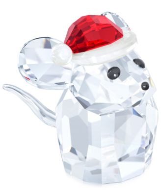 Swarovski Mouse with Santa's Hat Figurine - Macy's