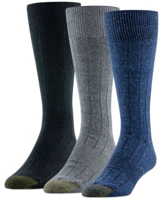 Gold Toe Men's Speckled Hampton Crew Dress Socks, 3-Pack - Macy's