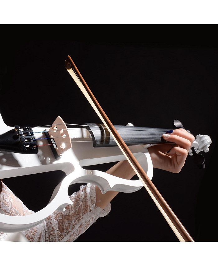 Yescom 4/4 Full Size Electric Violin Wood Silent Fiddle Fittings ...