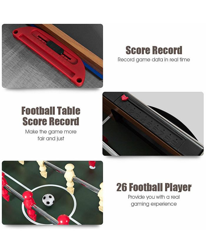 SUGIFT 48 Inch 3-In-1 Multi Combo Game Table with Soccer for Game Rooms ...