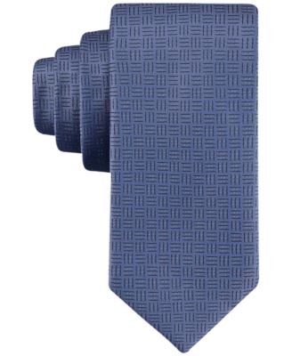 Calvin Klein Men's Stony Line-Pattern Tie - Macy's