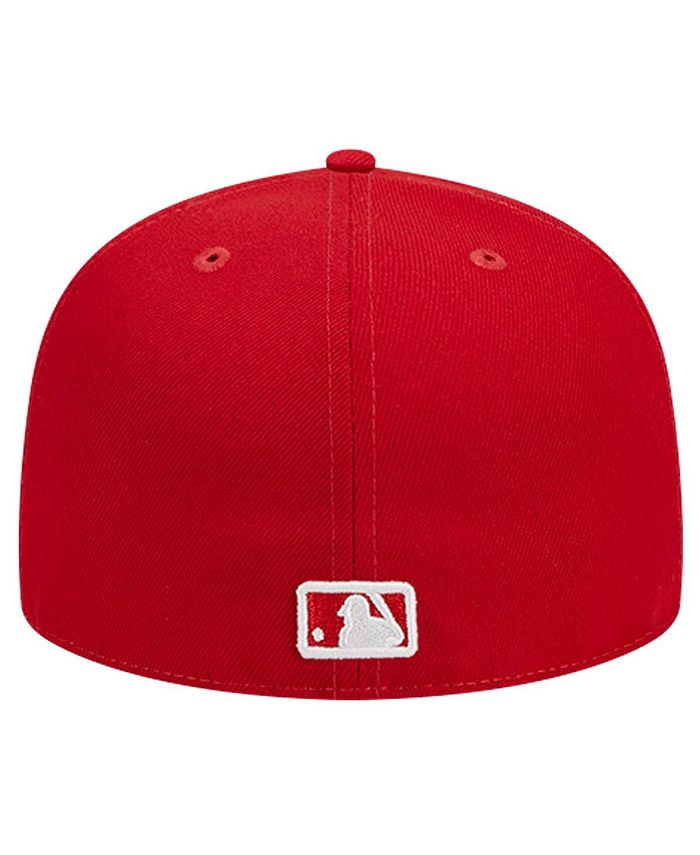 New Era Men's Red Cleveland Guardians Logo 59FIFTY Fitted Hat - Macy's