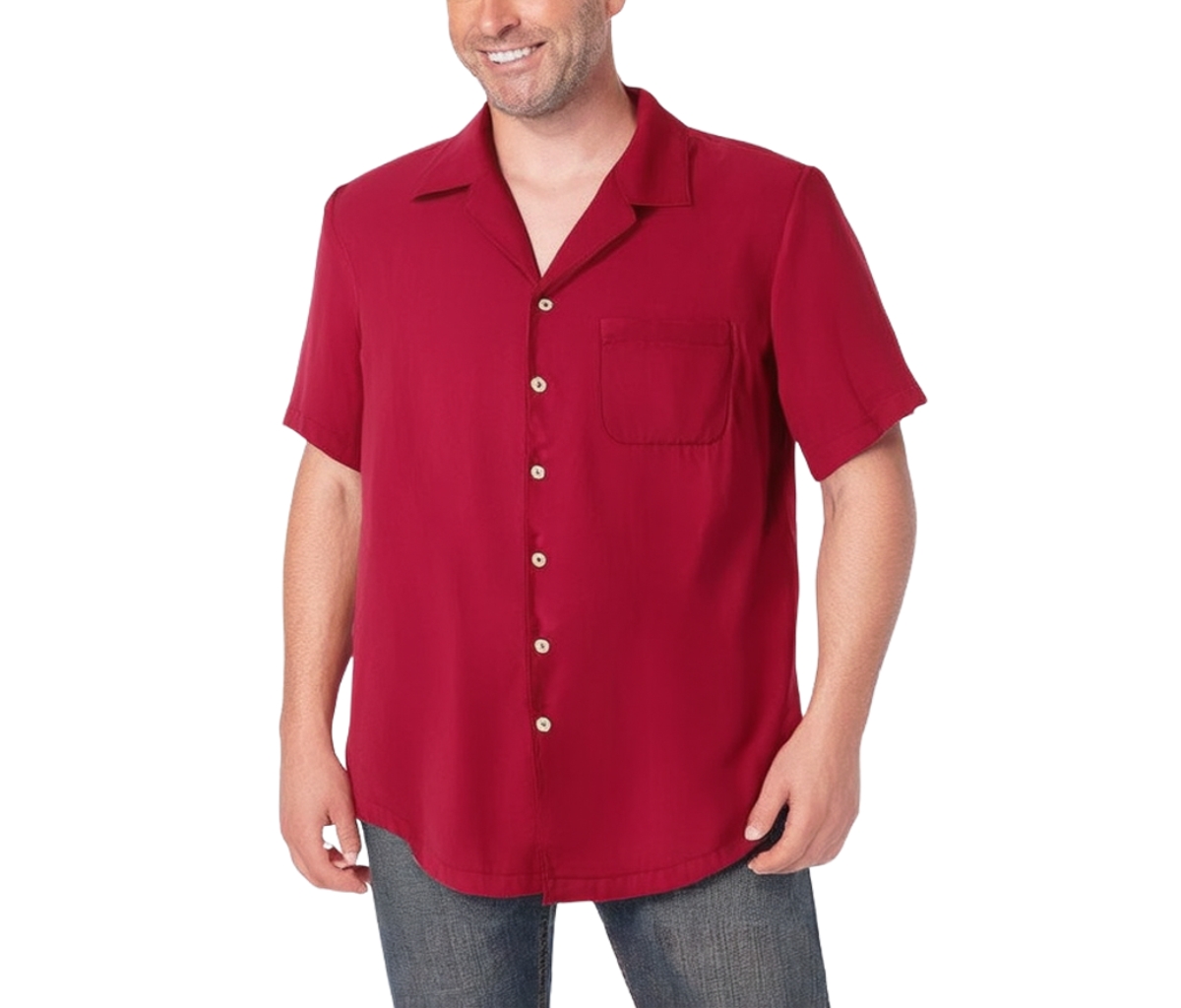 Click here for KingSize Big & Tall Ks Island Solid Camp Shirt - R... prices