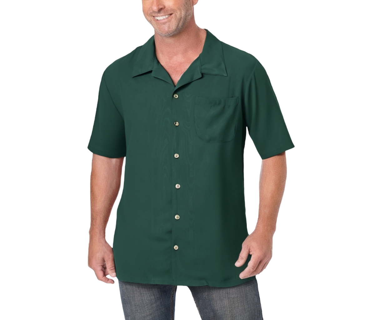 Click here for KingSize Tall Ks Island Solid Camp Shirt - Hunter prices