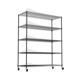 Streamdale Furniture Adjustable, Easy-to-Move Industrial Storage Shelf ...