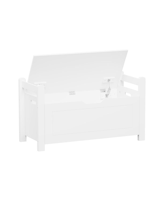 Simplie Fun White Toy Storage Organizer with Cushion Seat for Kids - Macy's