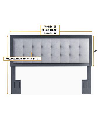 Boyd Sleep Zoe Velour Upholstered Headboard - Macy's