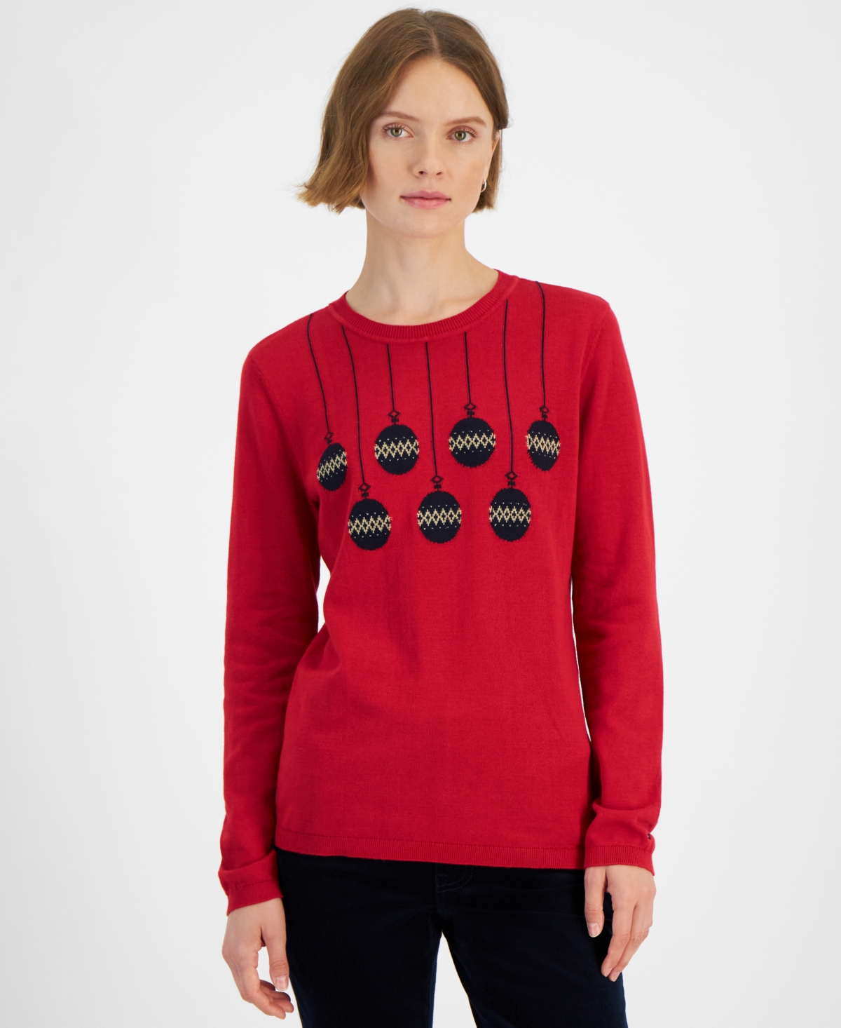 Click here for Tommy Hilfiger Womens Lucy Cotton Ornament Graphic... prices