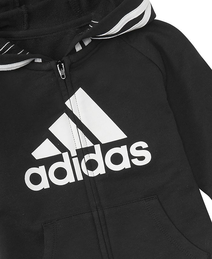 adidas Baby Boys or Baby Girls Logo Full Zip Hooded Coverall - Macy's