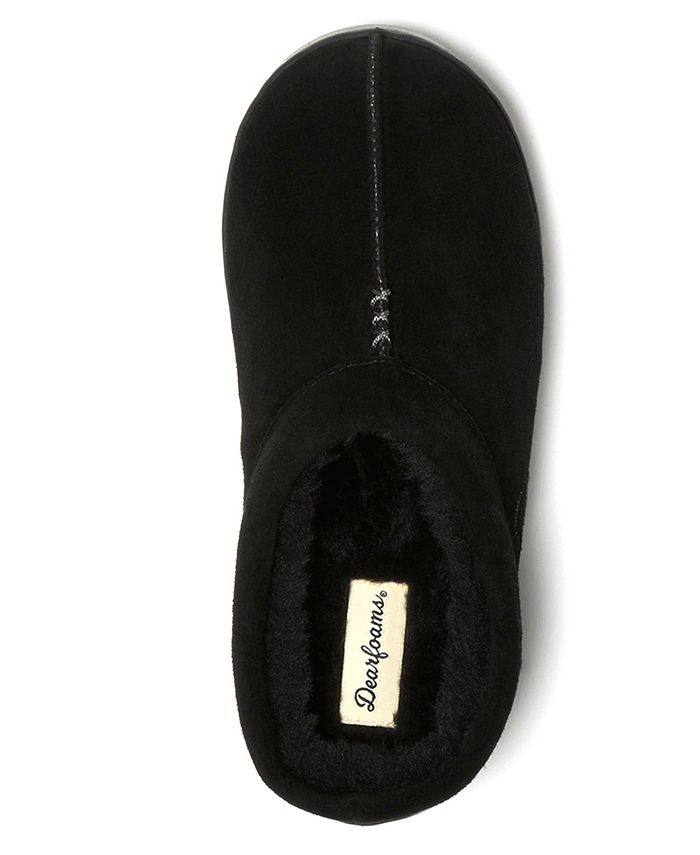 Dearfoams Doreen Genuine Suede Clog with Prayer Seam Slipper - Macy's