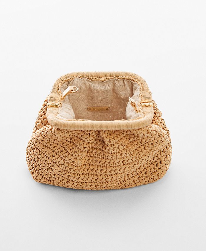 MANGO Women's Natural Fiber Clutch Bag - Macy's