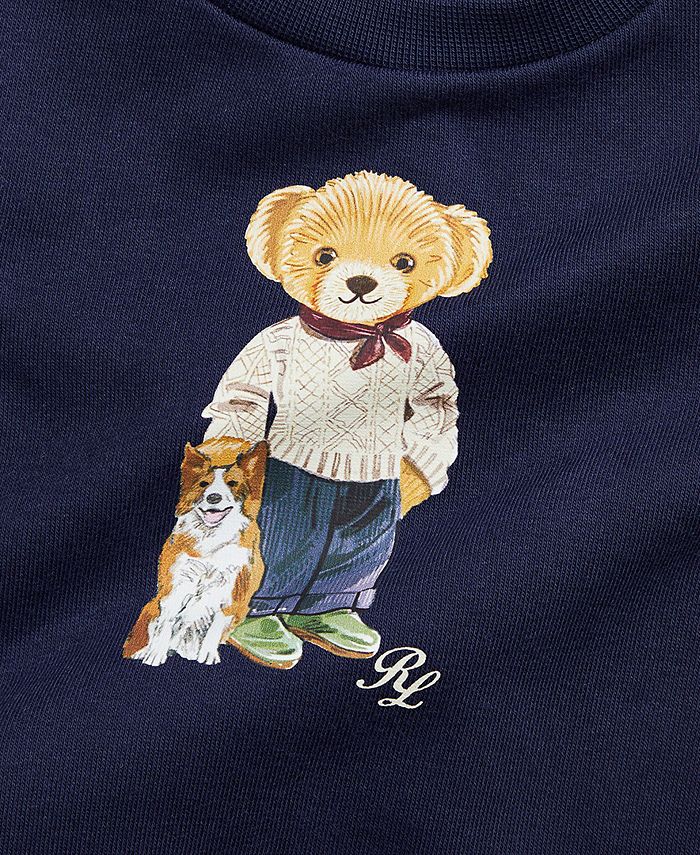 Polo Ralph Lauren Baby Fleece Polo Bear Coverall - Macy's