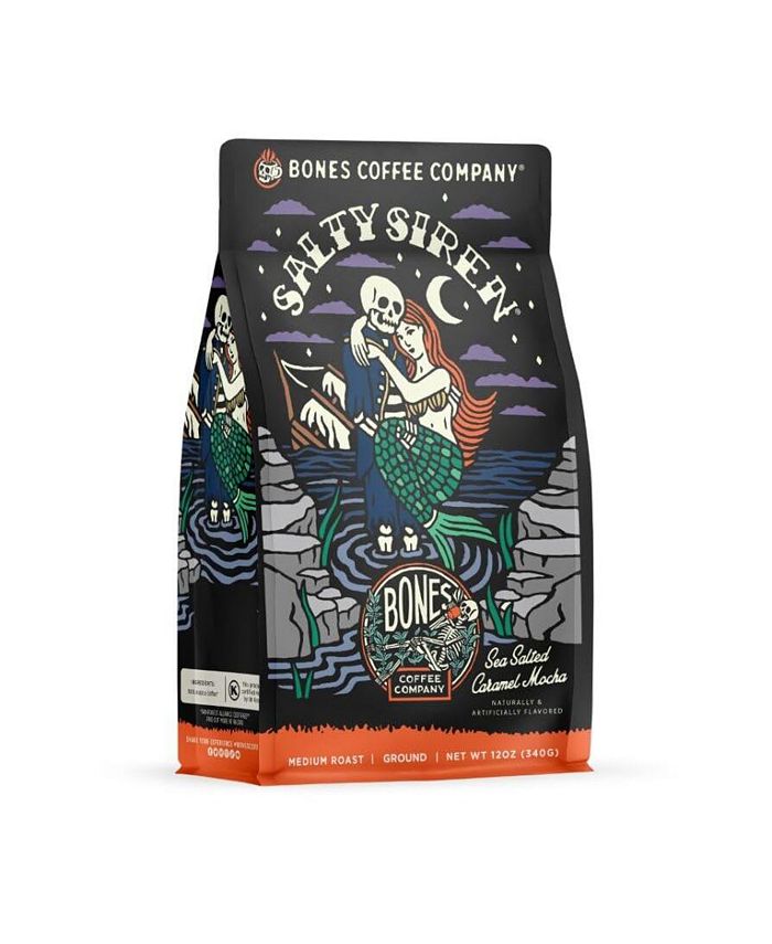Bones Coffee Company Decaf Salty Siren Ground Coffee Beans Caramel ...