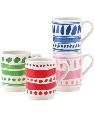 kate spade new york all in good taste Set of 4 Illustrated Stacking ...