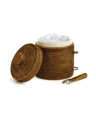 Burma Rattan Ice Box & Tongs - Macy's