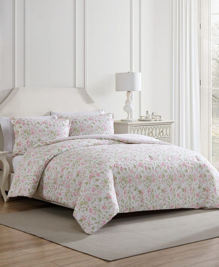 Laura Ashley Morning Gloria Reversible 2 Piece Comforter Set, Twin - Macy's