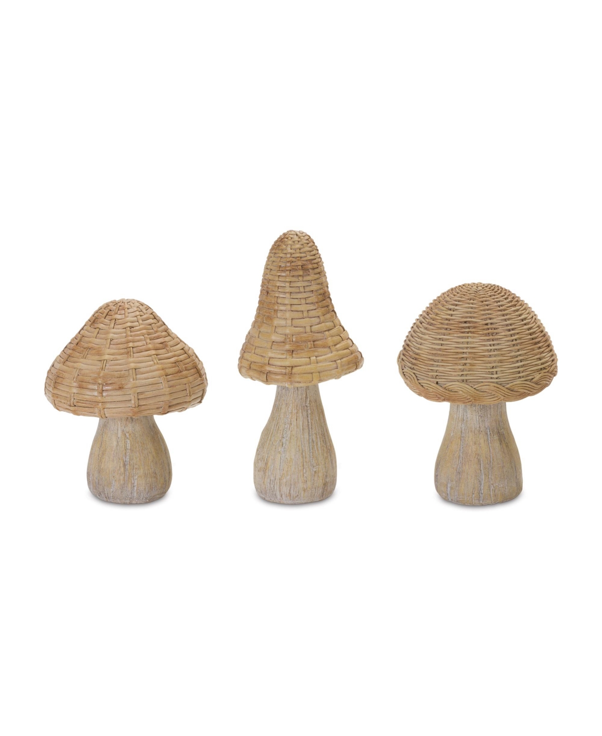 Click here for Slickblue Wicker Mushroom Decor (Set of 3) - Brown prices