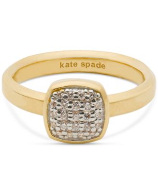 Kate Spade New York 23k Gold-Plated Sterling Silver Lab-Grown Diamond ...