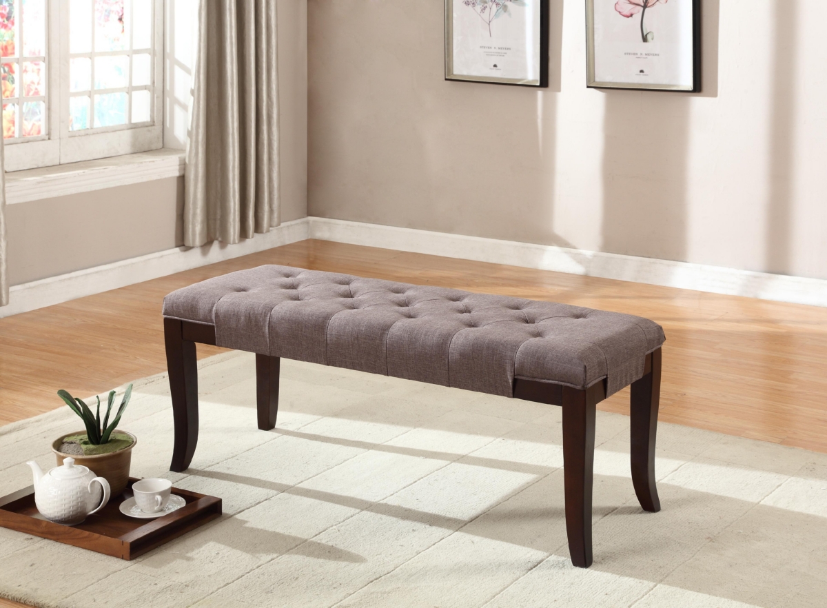 Click here for Streamdale Tufted Bench  Fabric  Brown - Brown prices