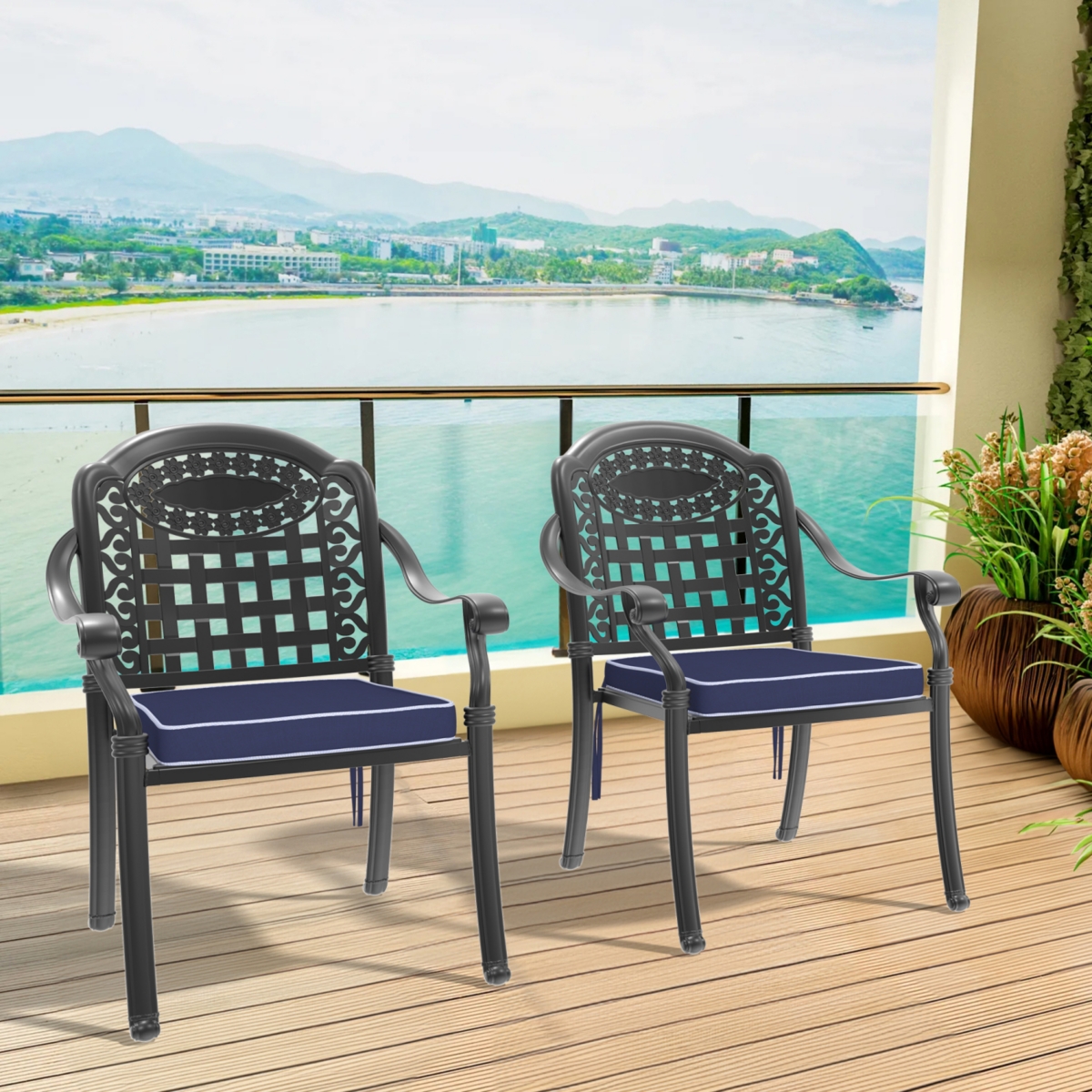 Click here for Streamdale Aluminum Stacking Armchair with Cushion... prices