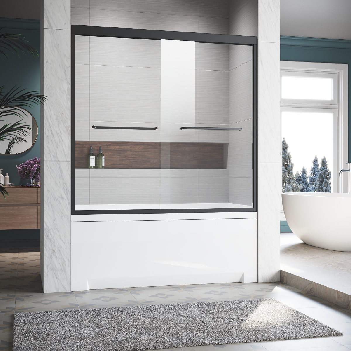 Click here for Streamdale Tempered Glass Walk-In Shower Door (56-... prices