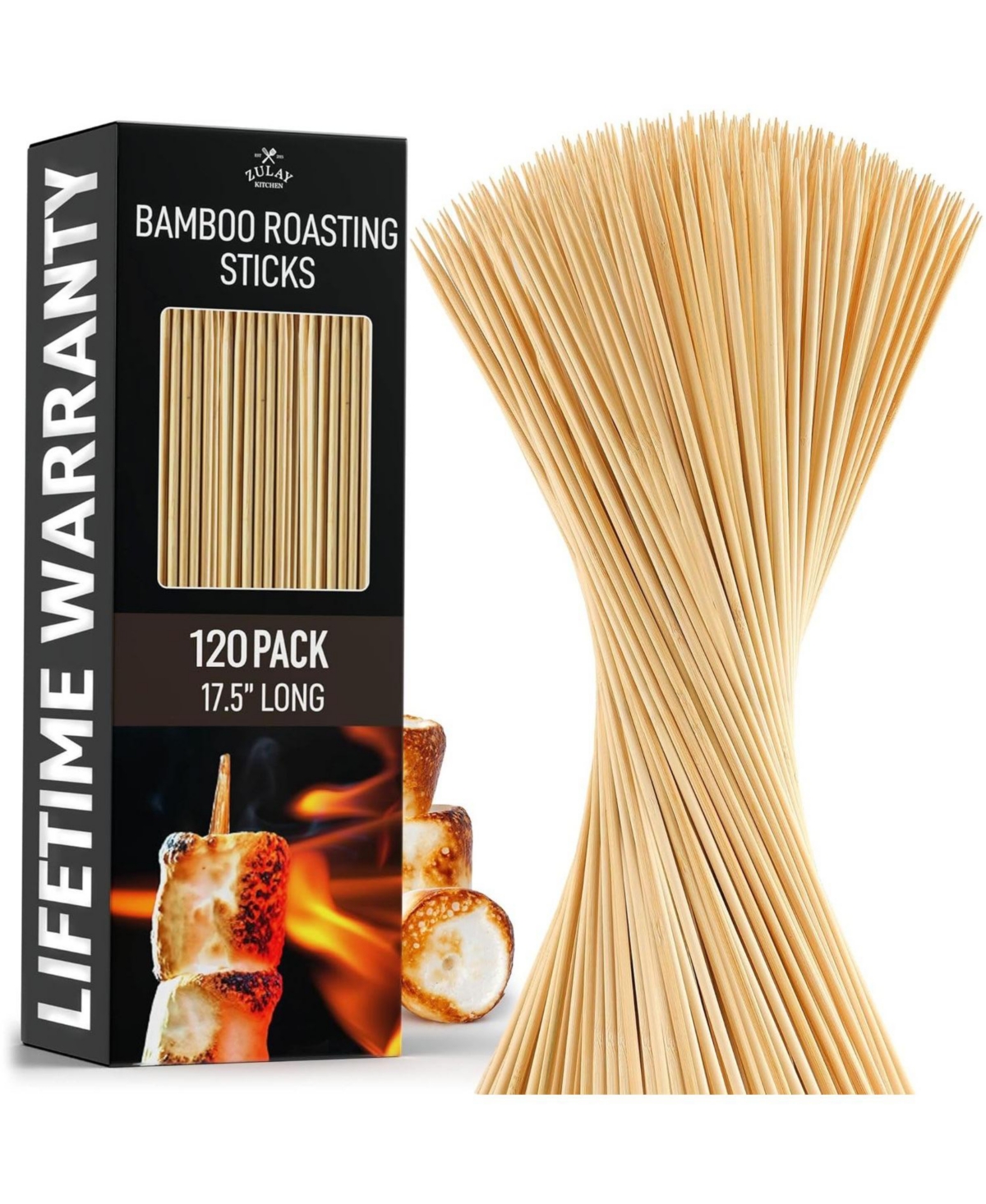 Click here for Zulay Kitchen Bamboo Marshmallow Roasting Sticks 1... prices