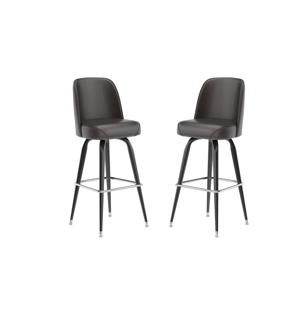 Click here for 2 Pack Metal Barstool With Swivel Bucket Seat - Da... prices
