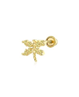 Bling Jewelry Tiny 14K Gold Cubic Zirconia Canary Yellow Helix ...