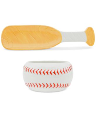 Godinger Baseball Bowl & Platter Set - Macy's