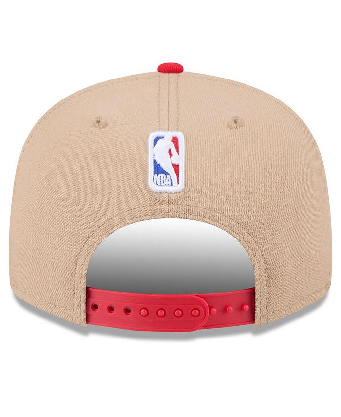 New Era Men's Tan/Red Houston Rockets 2024 NBA Draft 9FIFTY Snapback ...