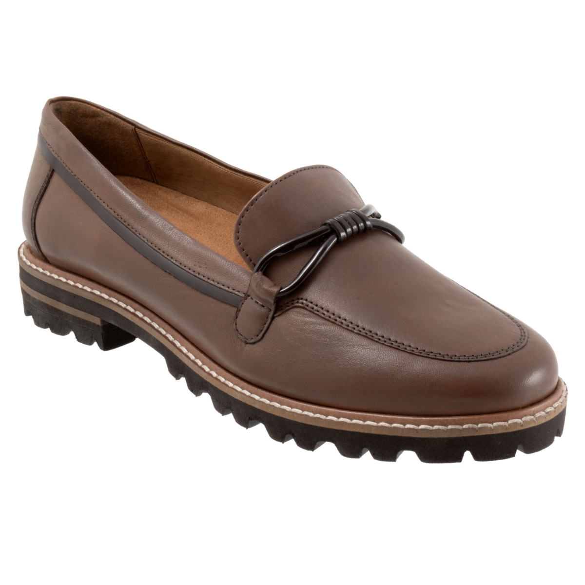 Click here for Trotters Fiora Flat - Dark taupe prices
