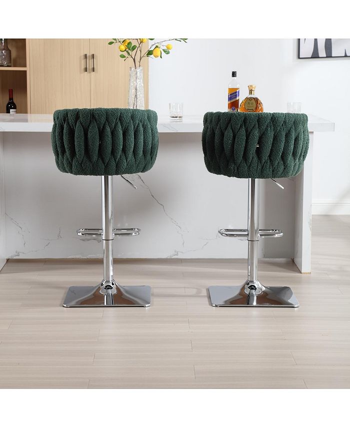 Simplie Fun Vintage Bar Stools With Back And Footrest Counter Height ...