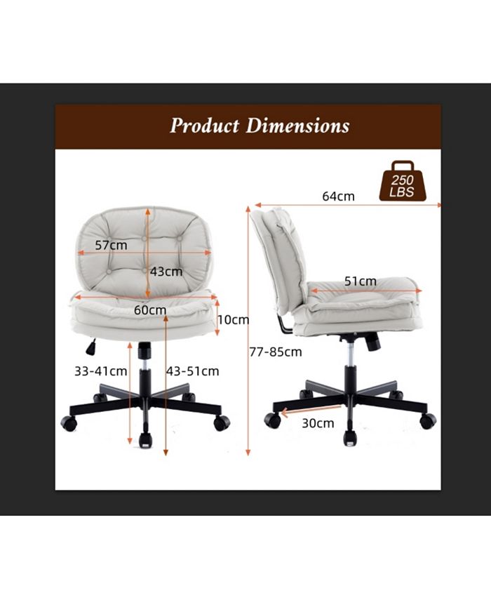 Simplie Fun Comfortable and Mobile Adjustable Swivel Office Chair with ...