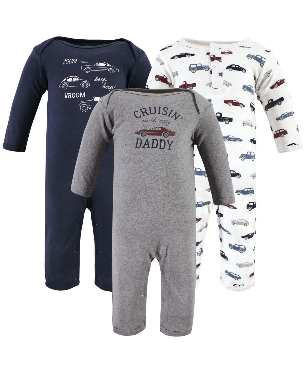 Click here for Hudson Baby Baby Boys Hudson 3Pk Coverall - Cars prices
