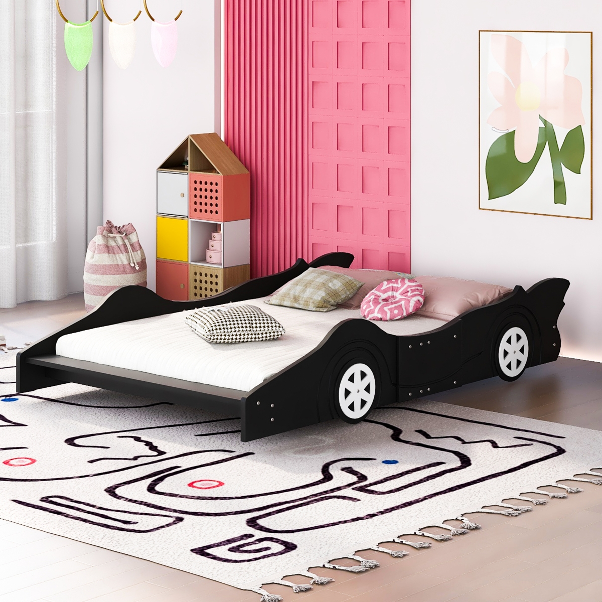 Click here for Streamdale Full Size Race Car-Shaped Platform Bed... prices