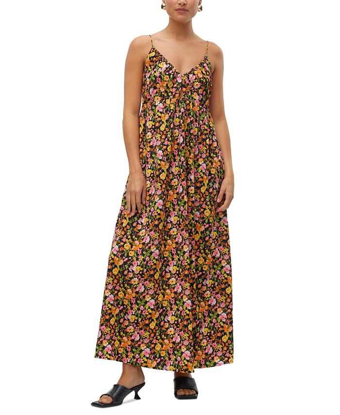 Vero Moda Women's Page Floral-Print Maxi Dress - Macy's