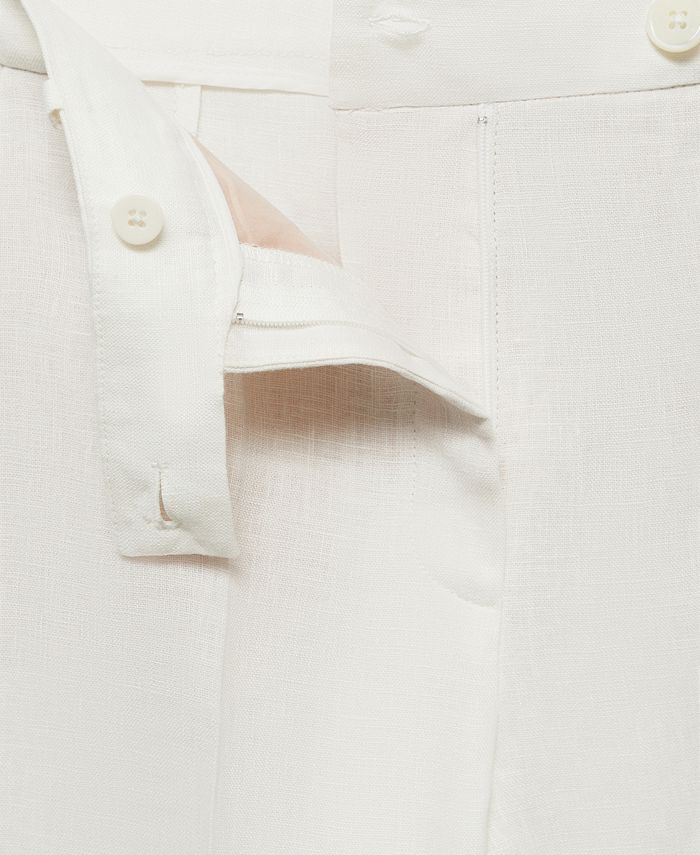 MANGO Women's 100% Linen Suit Trousers - Macy's