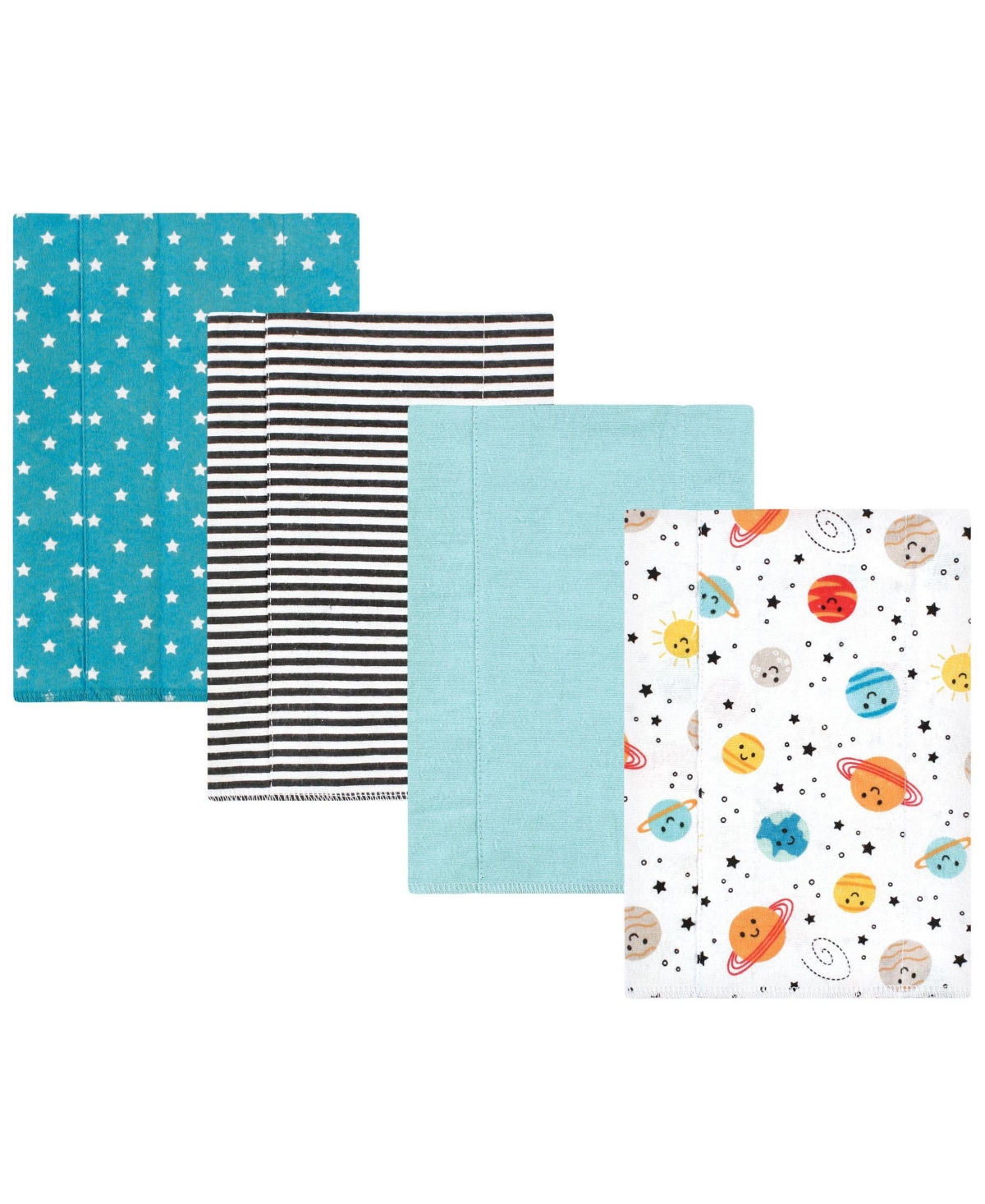 Click here for Hudson Baby Boys Soft 4Pk Cotton-Poly Flannel Burp... prices