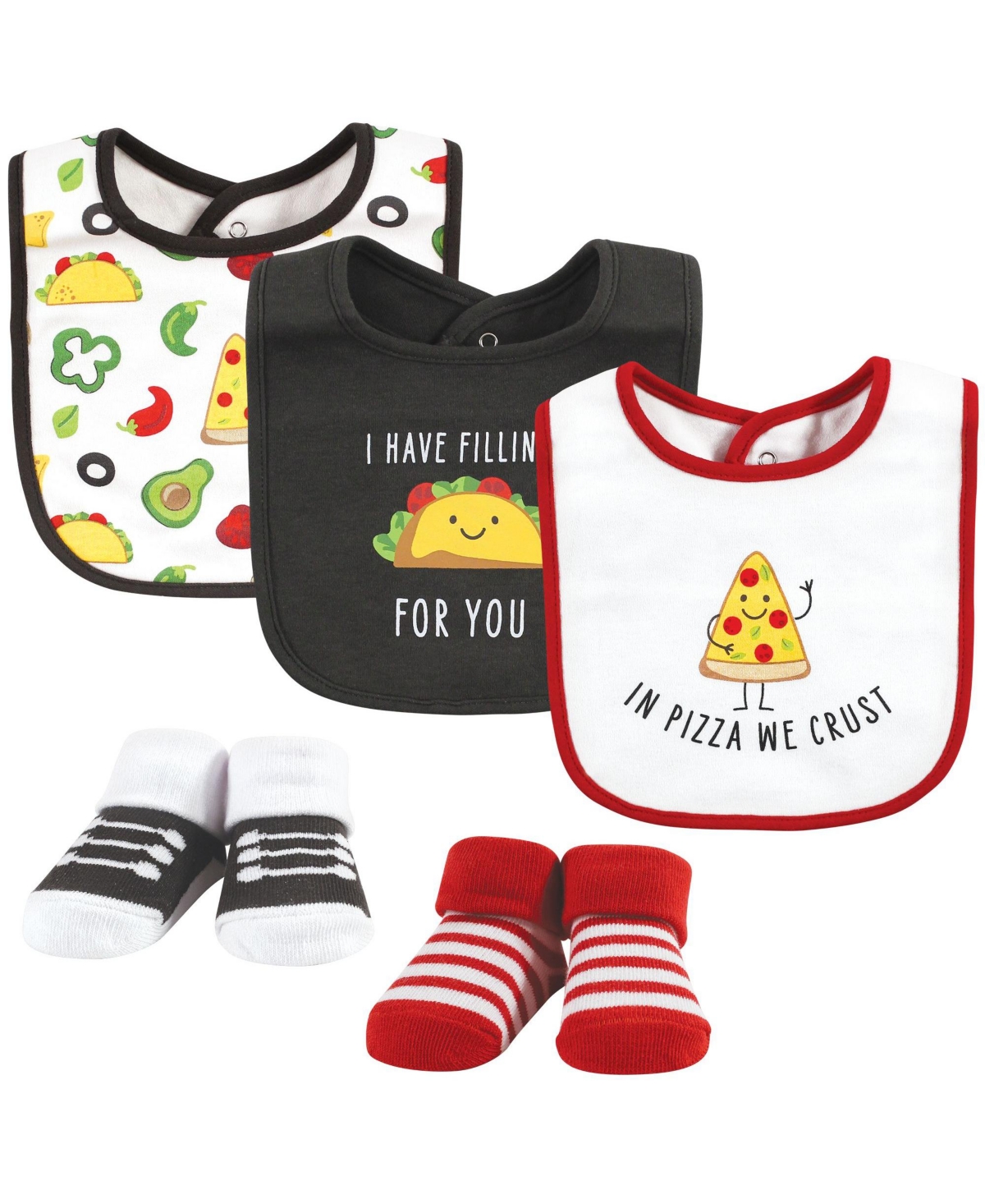 Click here for Hudson Baby Boys Essential 5-Piece Bib & Sock Coll... prices