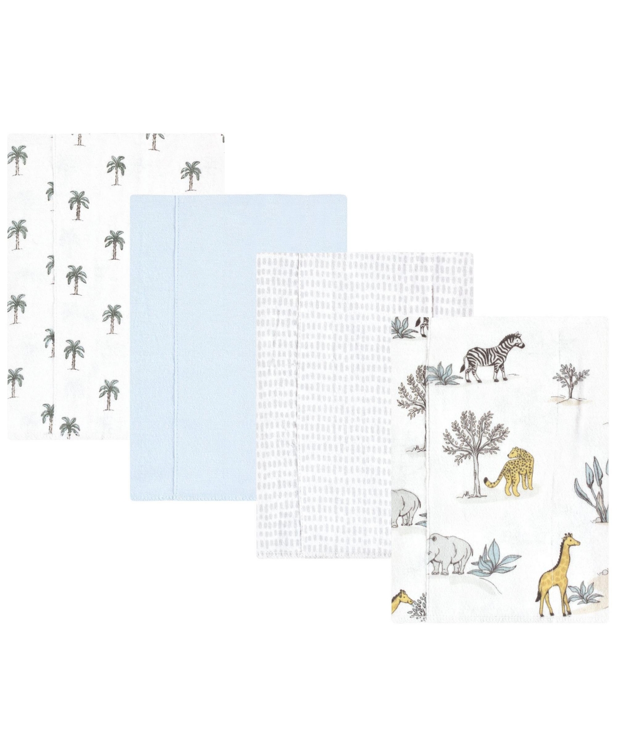 Click here for Hudson Baby Boys Soft 4Pk Cotton-Poly Flannel Burp... prices