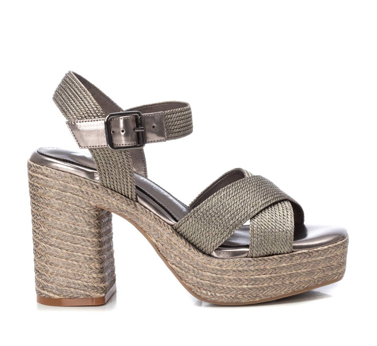 Click here for Womens Heeled Jute Platform Sandals By Xti - Phant... prices