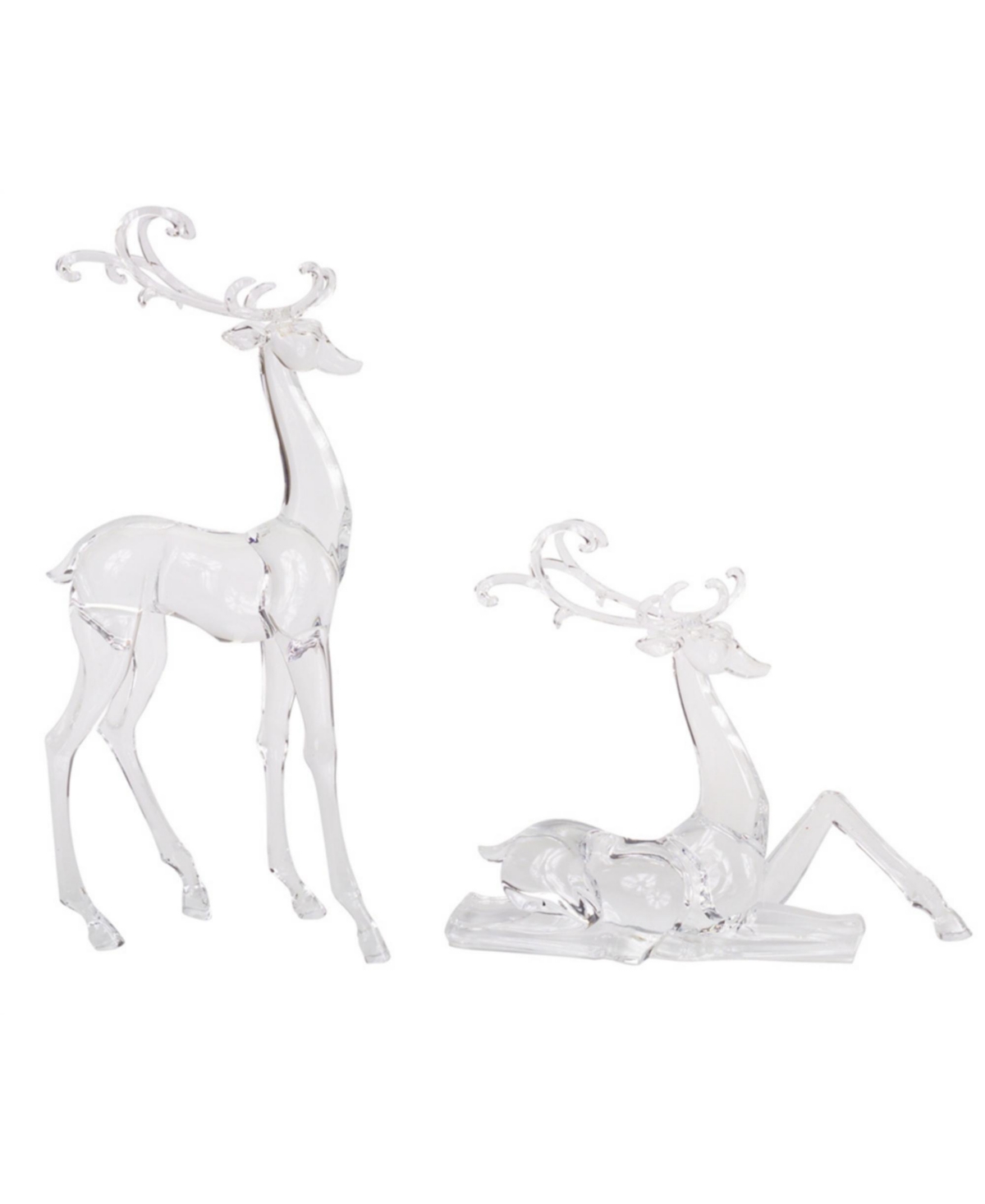 Click here for Slickblue Modern Clear Acrylic Holiday Deer Figuri... prices