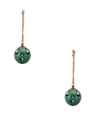 Slickblue Metal Sleigh Bell With Jute Hanger (Set of 2) - Macy's