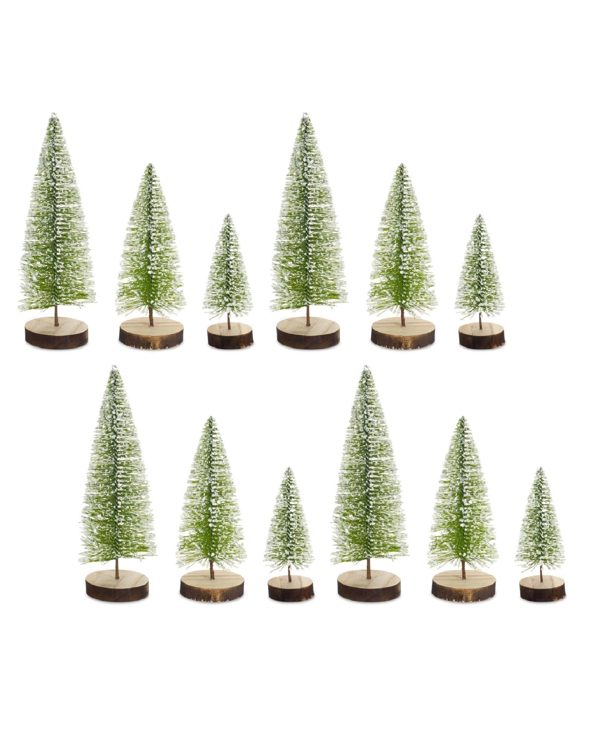 Click here for Slickblue Mini Bottle Brush Holiday Tree With Snow... prices