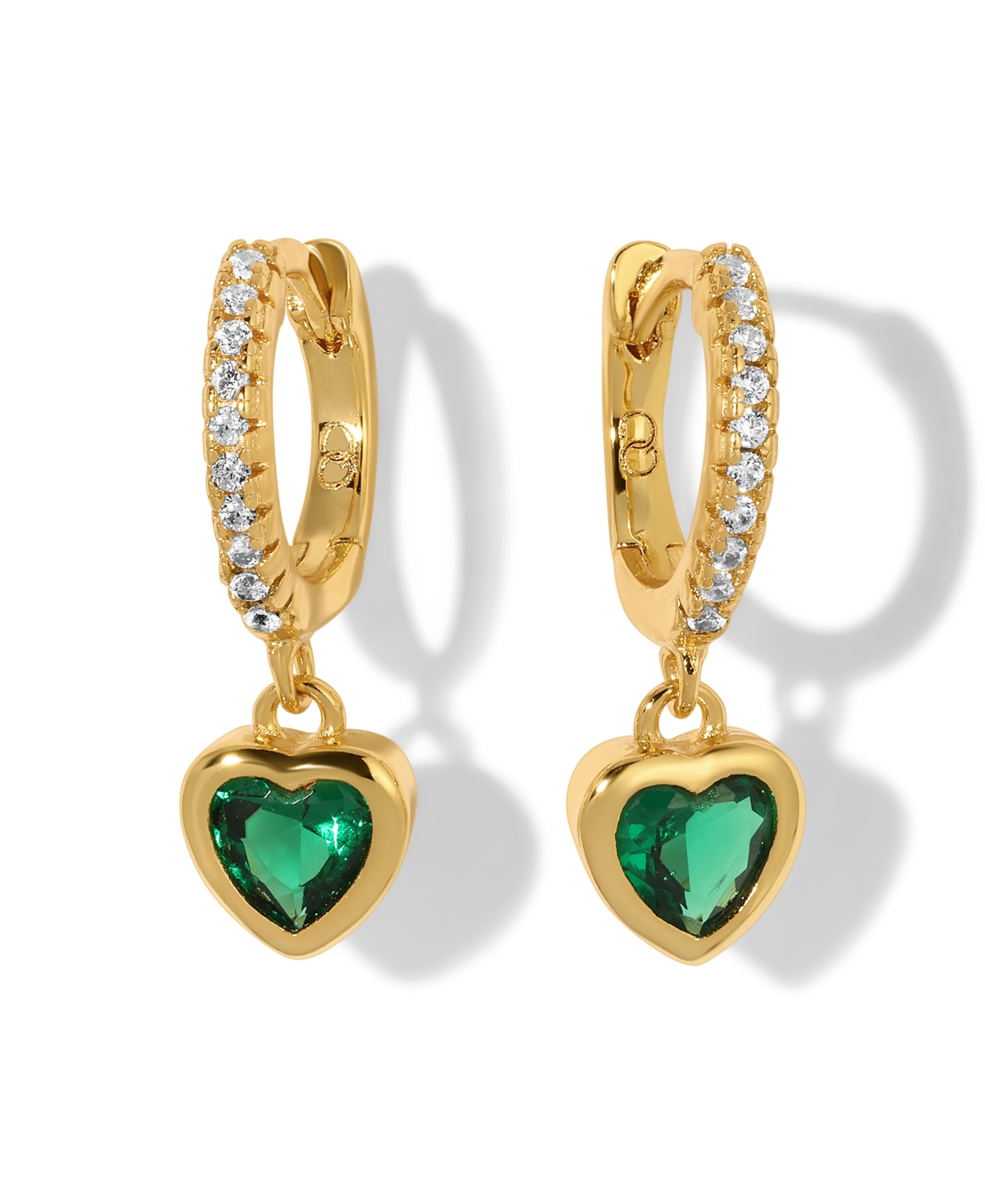 Click here for Girls Crew Crystal Green Goddess Dangle Hoops - Go... prices