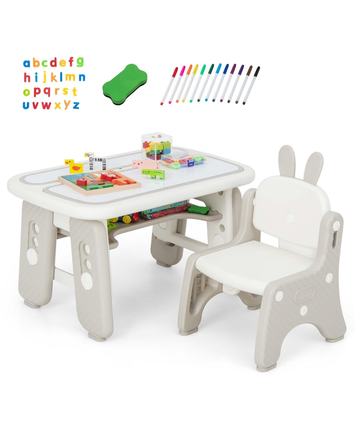Click here for Kids Drawing Table & Chair Set Graffiti Toddlers A... prices