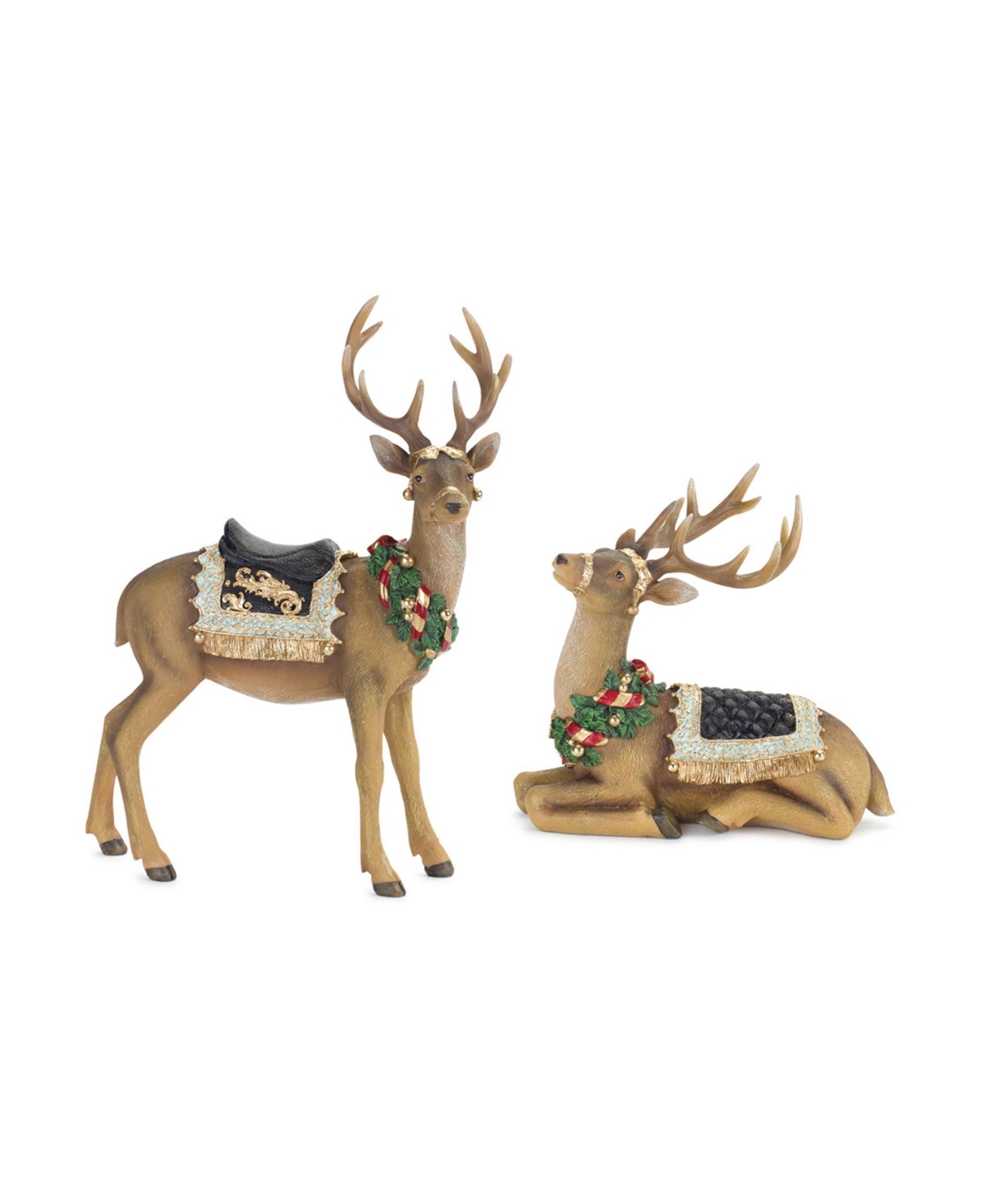 Click here for Slickblue Holiday Deer Figurine With Gold Accents... prices